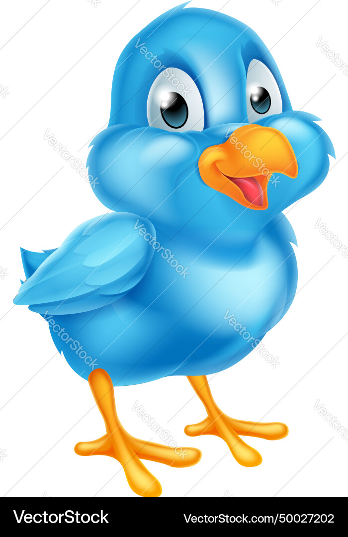 Cartoon bluebird Royalty Free Vector Image - VectorStock
