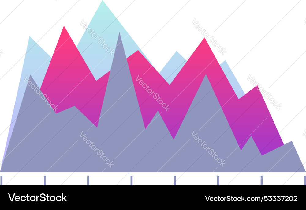 Colorful abstract mountain chart showing business Vector Image