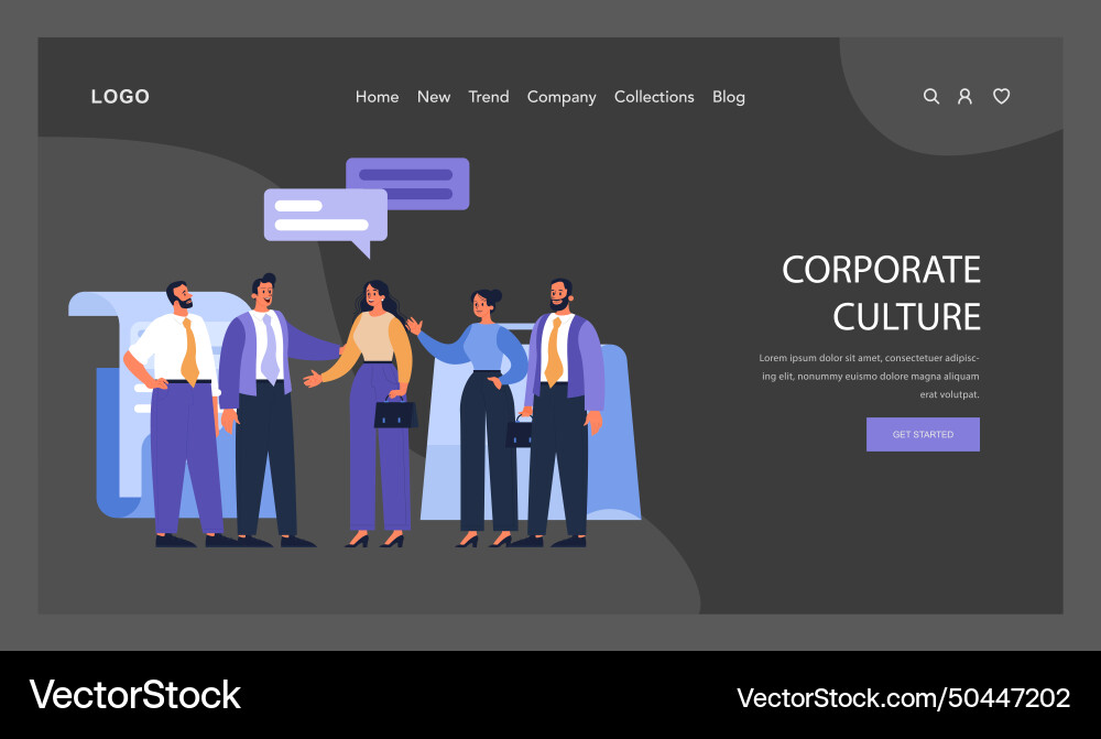 Corporate culture concept flat – Royalty-Free Vector | VectorStock