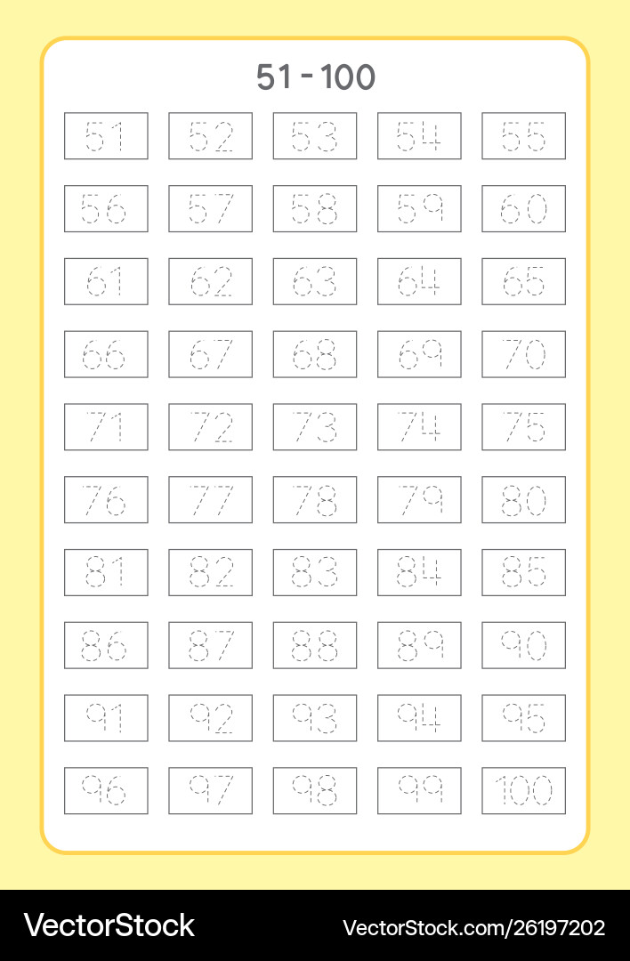 Free handwriting pages for writing numbers Vector Image