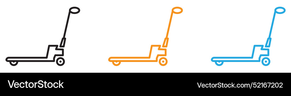 Hand pallet jack icon logo set collection for web Vector Image