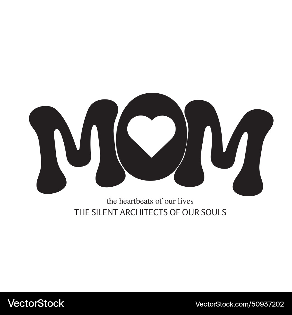 Mom text as celebration badge tag icon Royalty Free Vector
