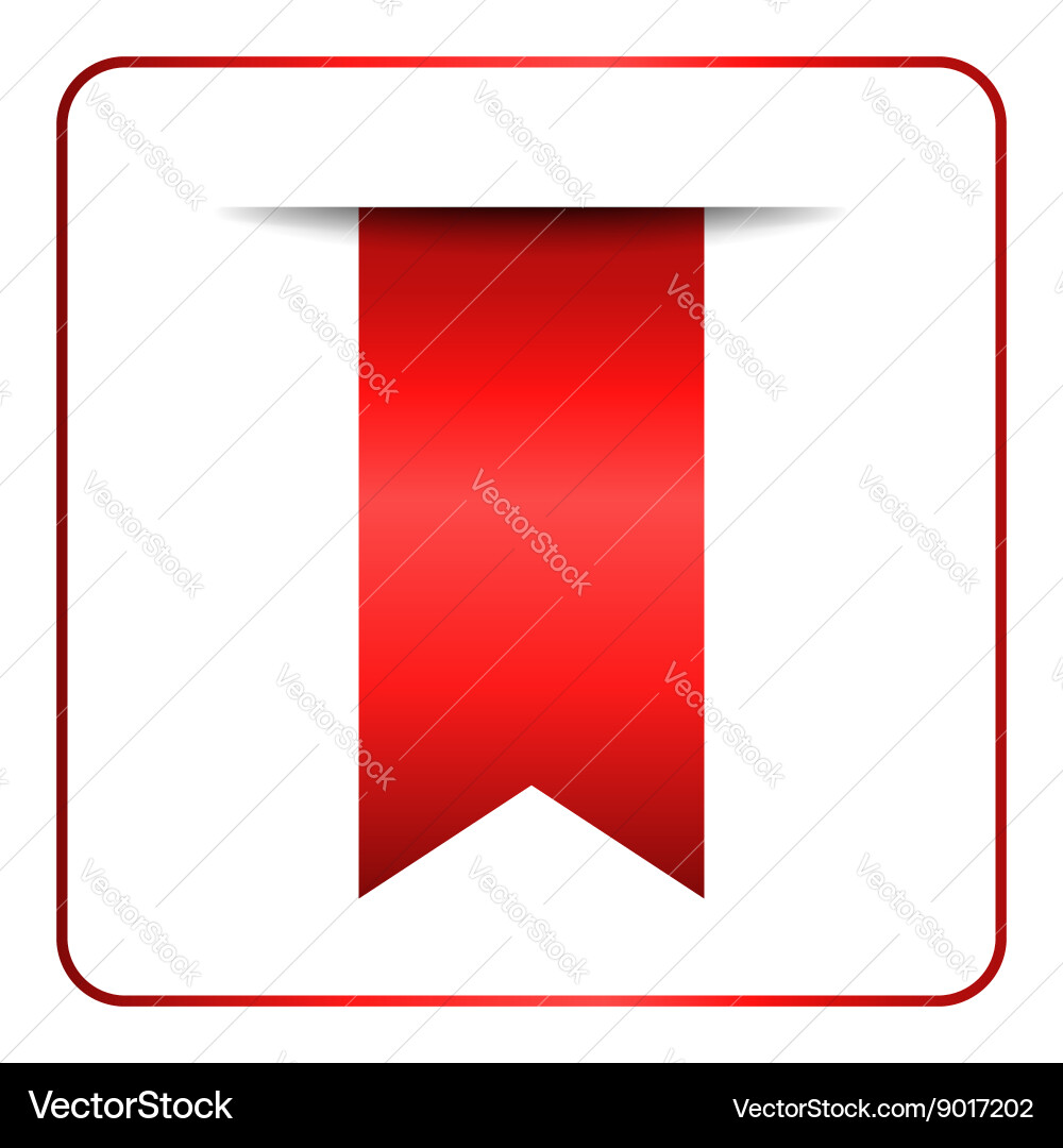 Red bookmark banner 1 Royalty Free Vector Image