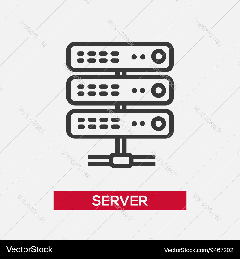 Server single icon Royalty Free Vector Image - VectorStock