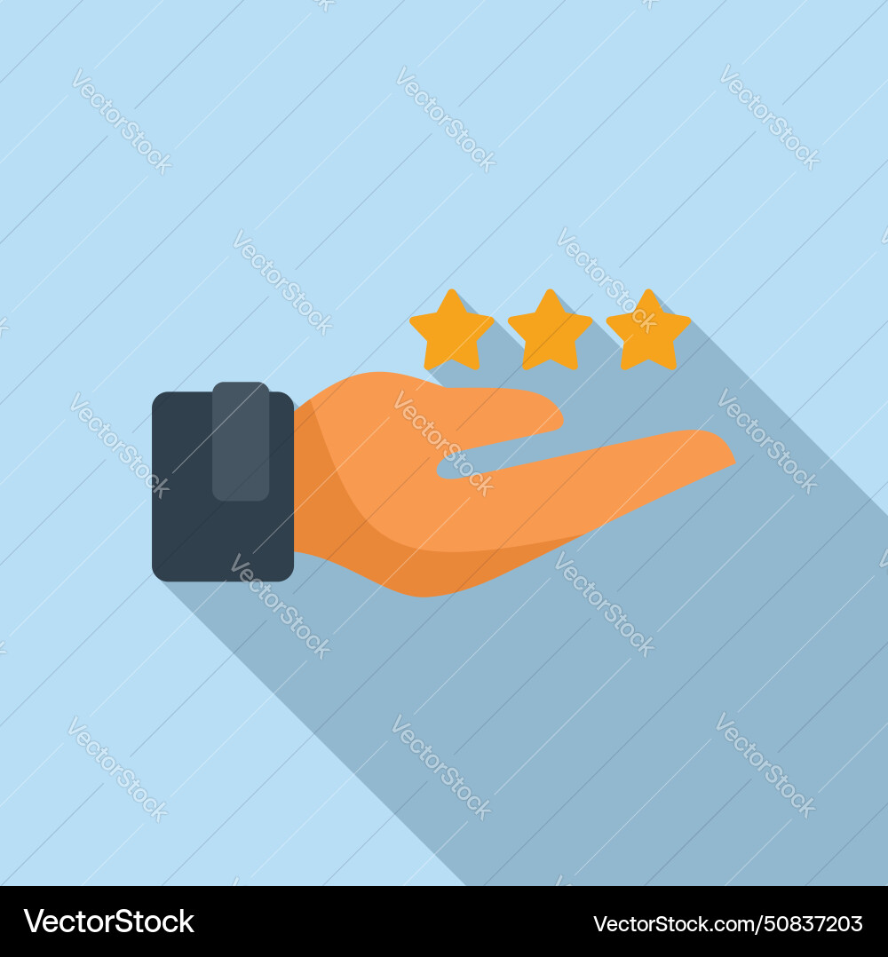 Care rating survey icon flat expression Royalty Free Vector
