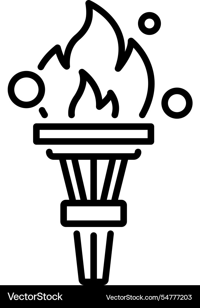 Fire torch Royalty Free Vector Image - VectorStock