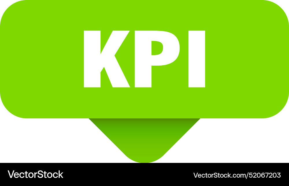 Kpi sticker sign on transparent background Vector Image