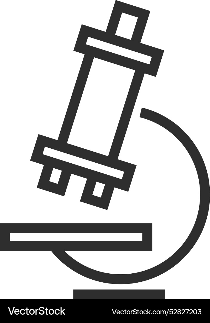 Microscope icon science symbol lab research sign Vector Image