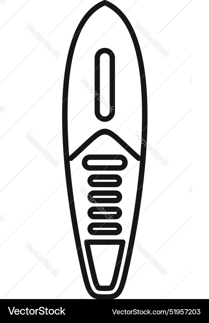 Modern surfboard showing its bottom design Vector Image