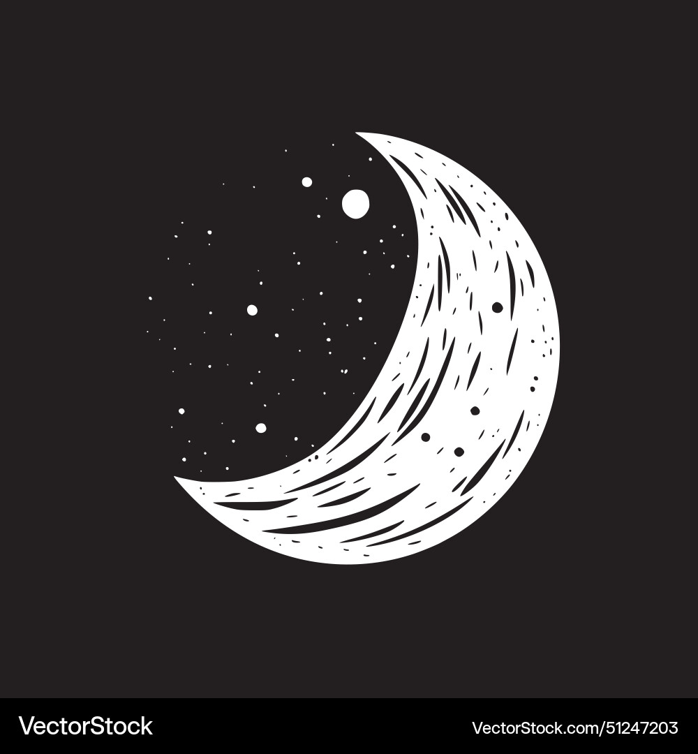 Moon - minimalist and simple silhouette Royalty Free Vector
