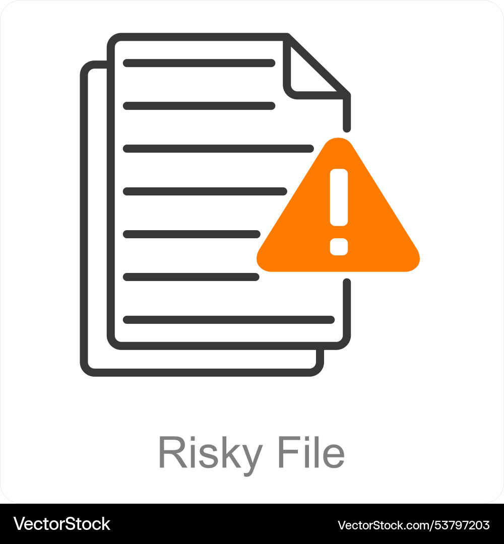 Risky file Royalty Free Vector Image - VectorStock