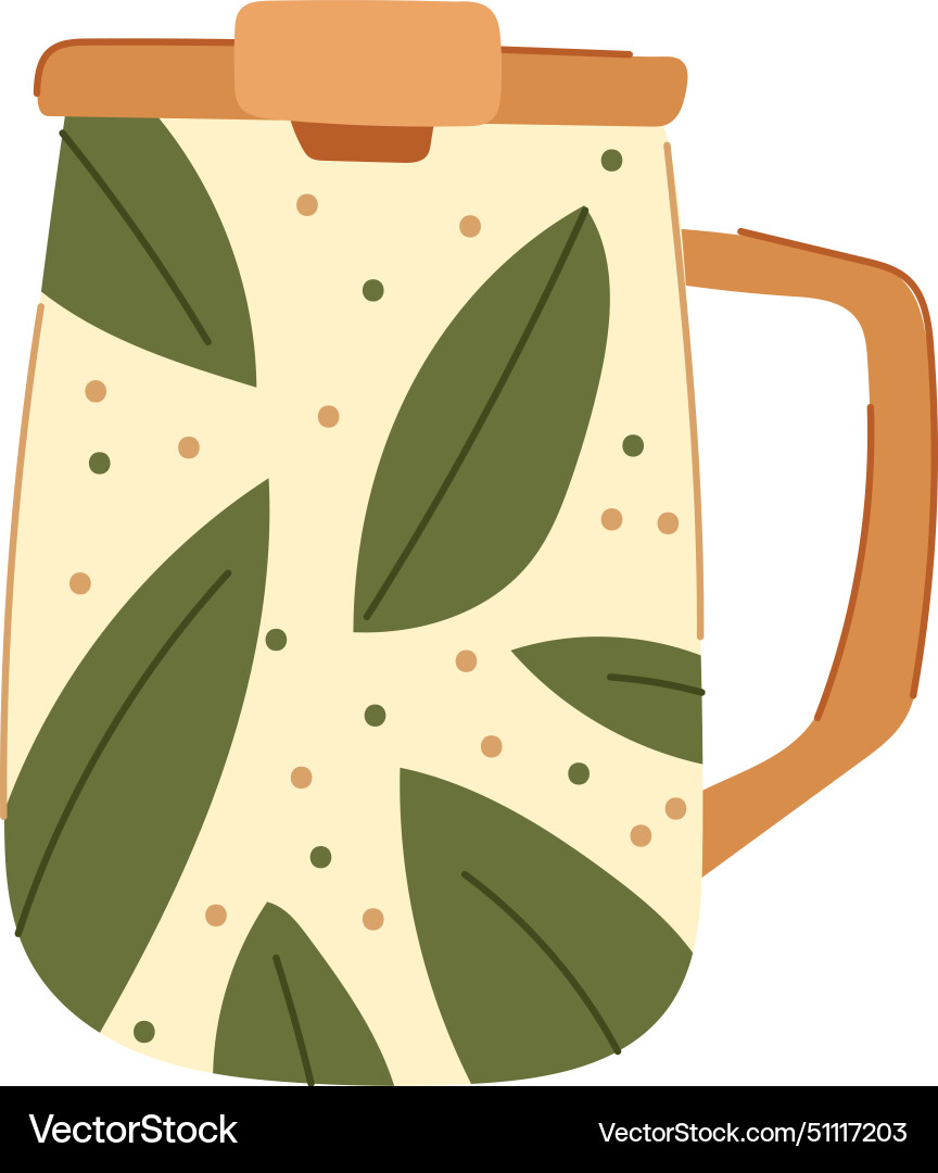 Travel reusable coffee cup cartoon Royalty Free Vector Image