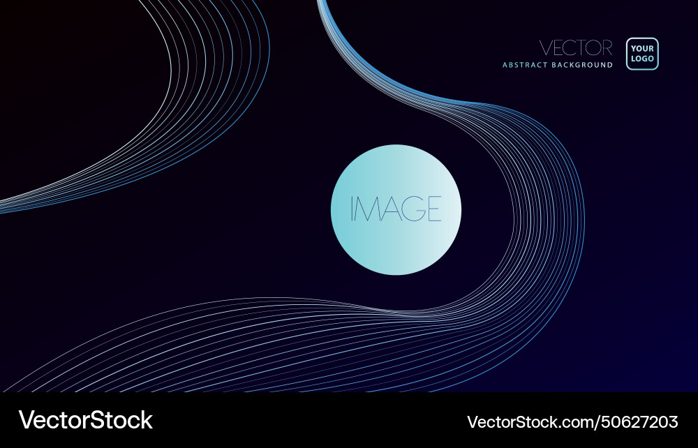 Unique colorful blue color line art Royalty Free Vector