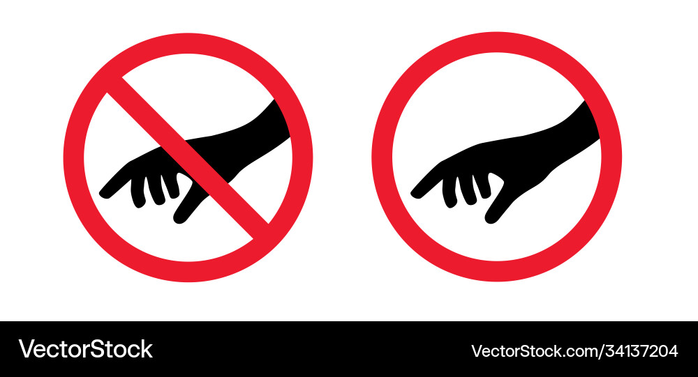 Do not grab or pick up Royalty Free Vector Image