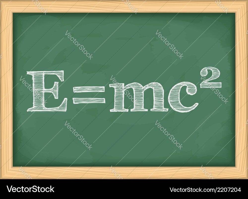 Energy Equation Formula Royalty Free Vector Image