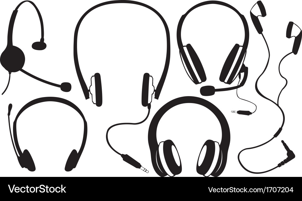 Headphones Royalty Free Vector Image - VectorStock