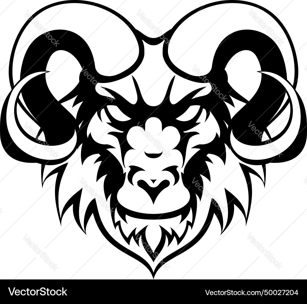 Ram mean animal mascot Royalty Free Vector Image