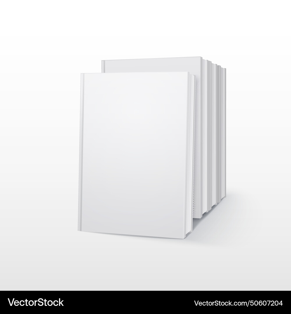 Realistic standing books composition Royalty Free Vector