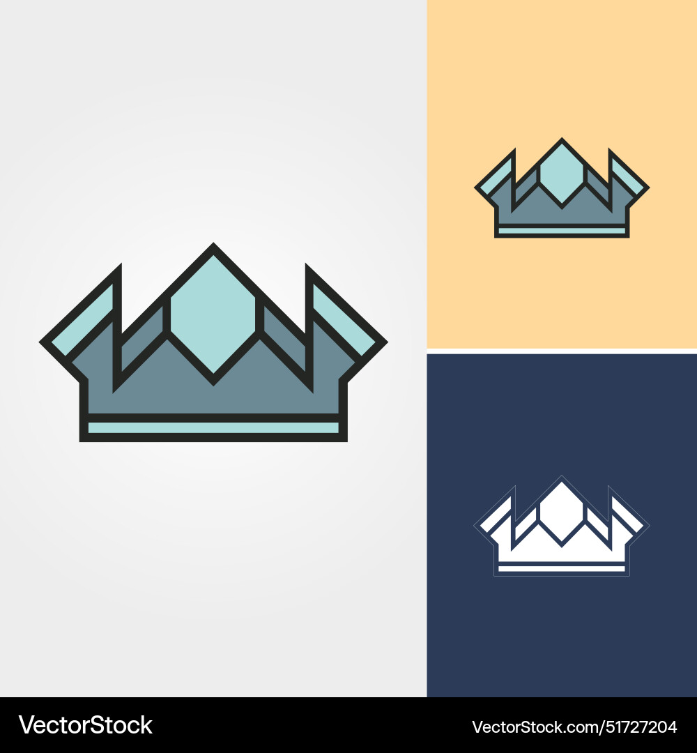 Royal king logo Royalty Free Vector Image - VectorStock