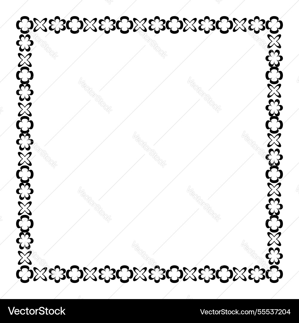 Square frame border graphic simple Royalty Free Vector Image