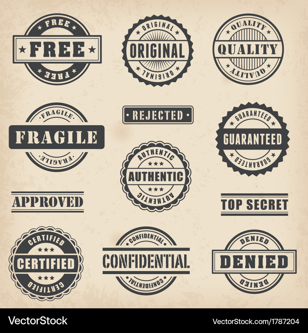 Vintage Stamp Collection Royalty Free Vector Image