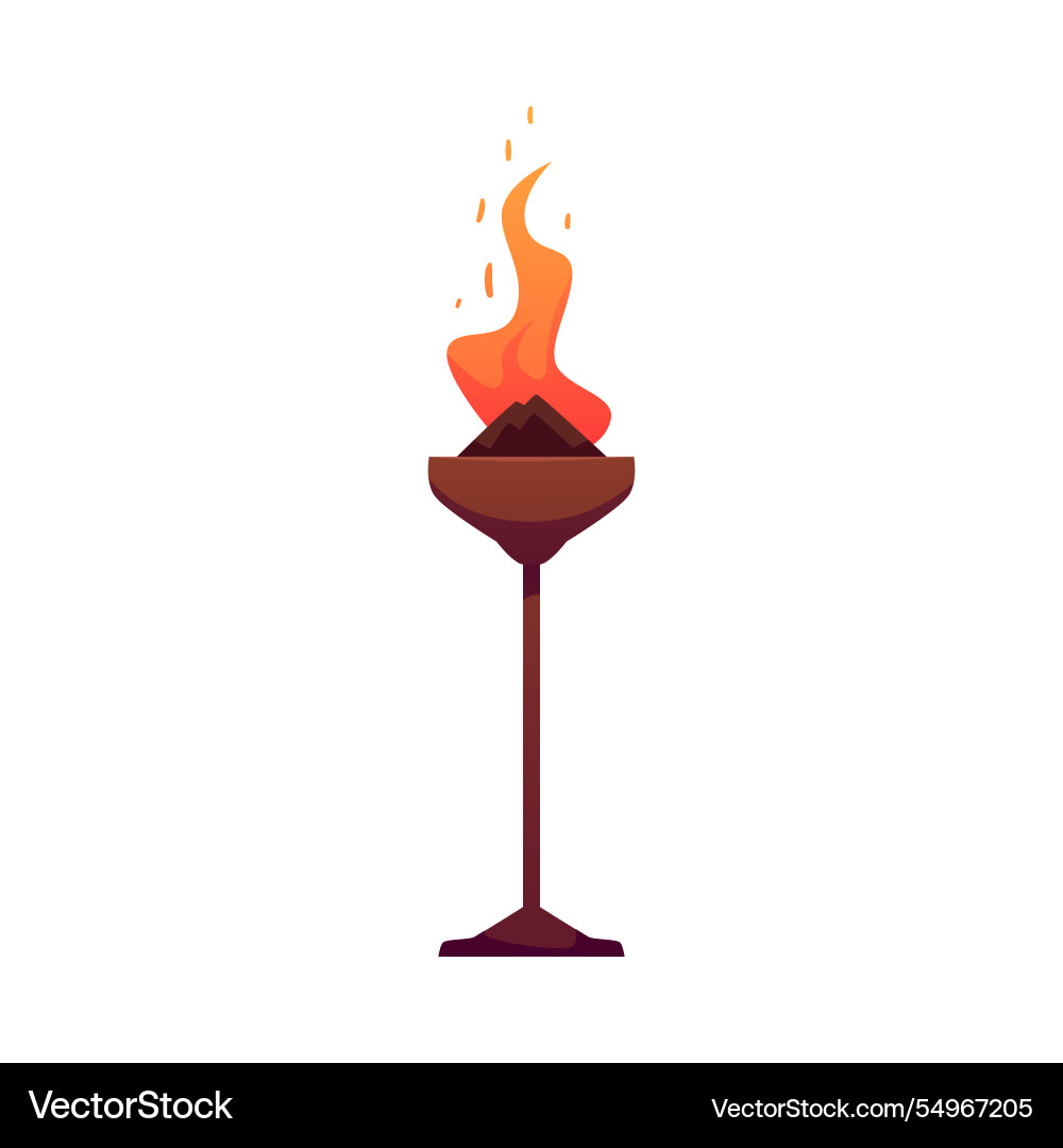 An iron torch Royalty Free Vector Image - VectorStock