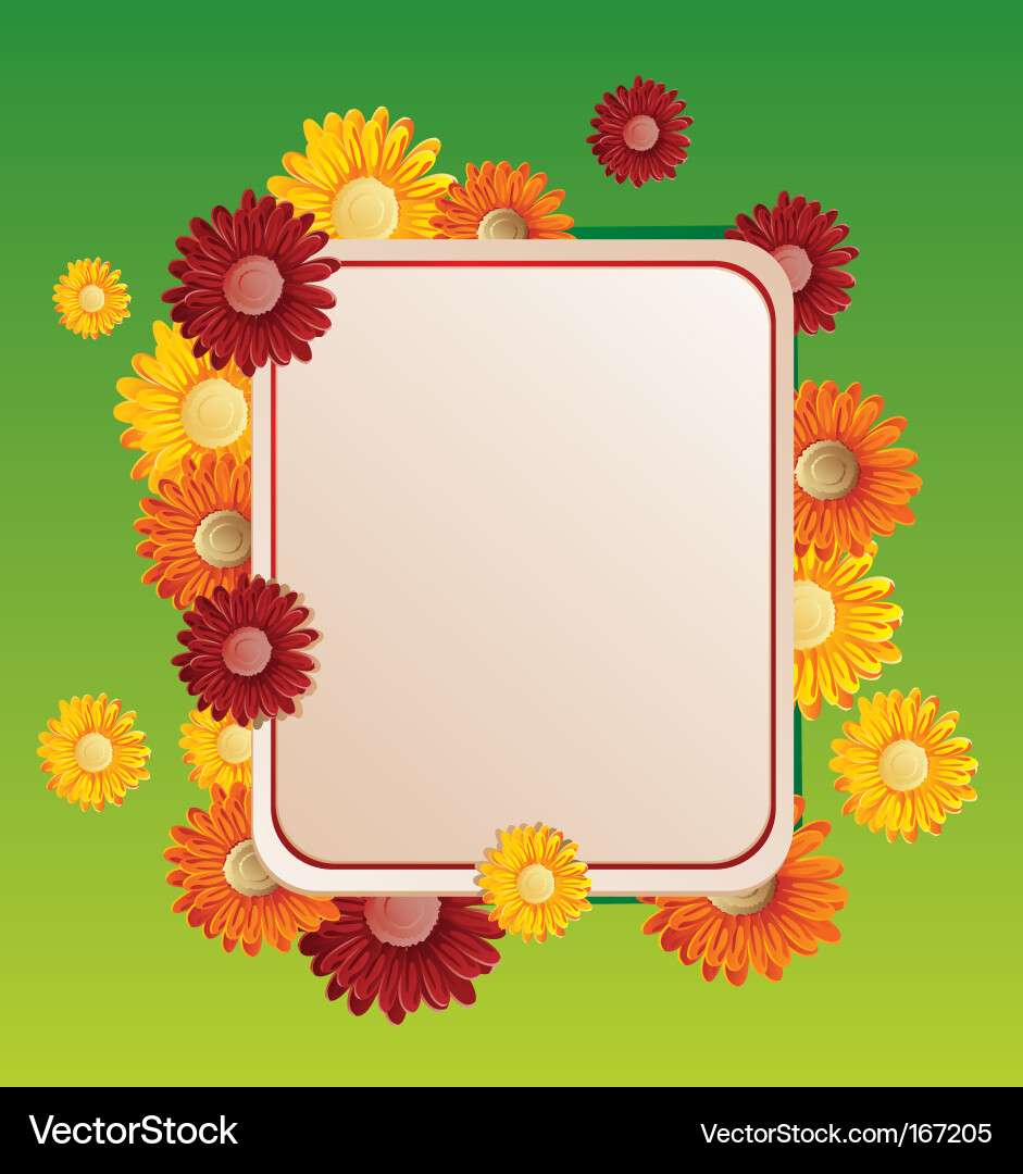 Flower frame Royalty Free Vector Image - VectorStock