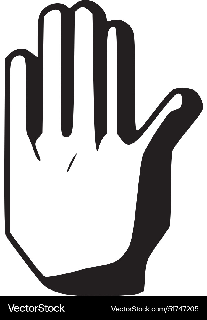 Hand - minimalist and simple silhouette Royalty Free Vector