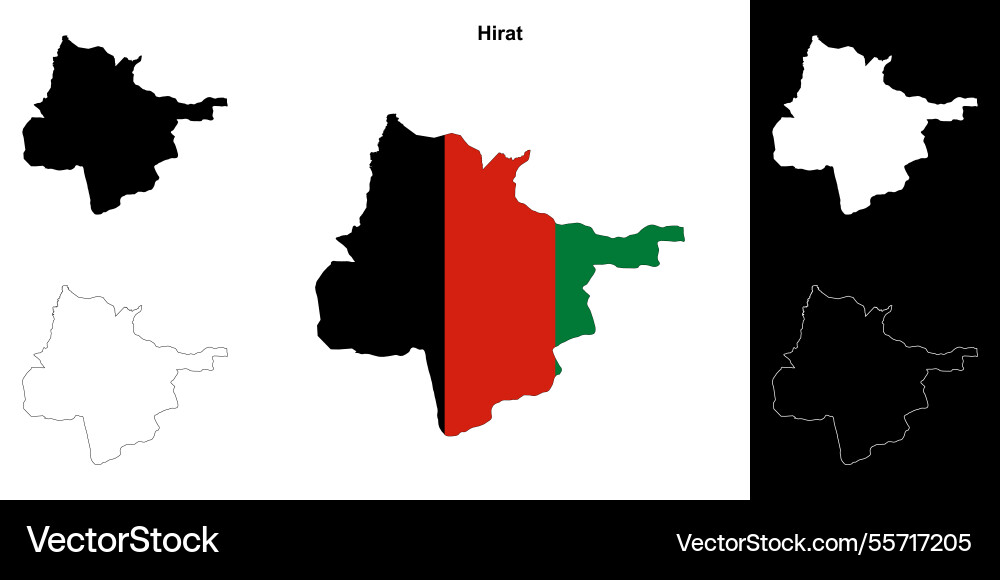 Hirat outline map Royalty Free Vector Image - VectorStock