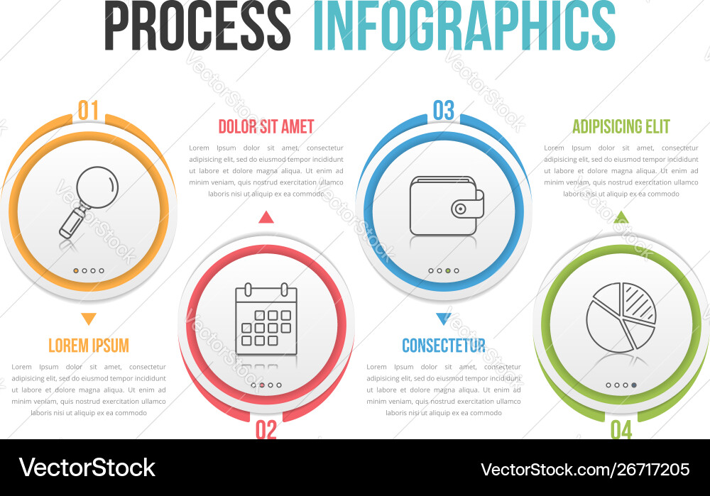 Process infographics Royalty Free Vector Image