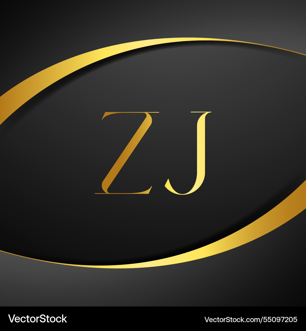 Zj luxury letter logo Royalty Free Vector Image