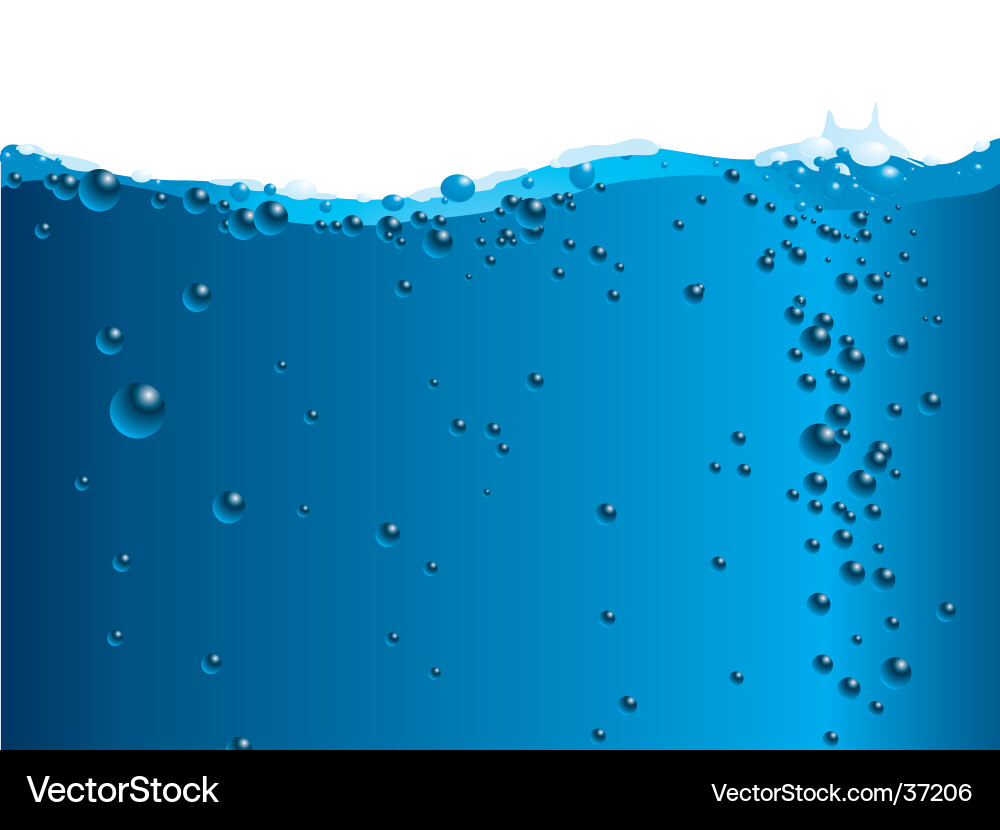 Blue Bubble Wave Background Royalty Free Vector Image