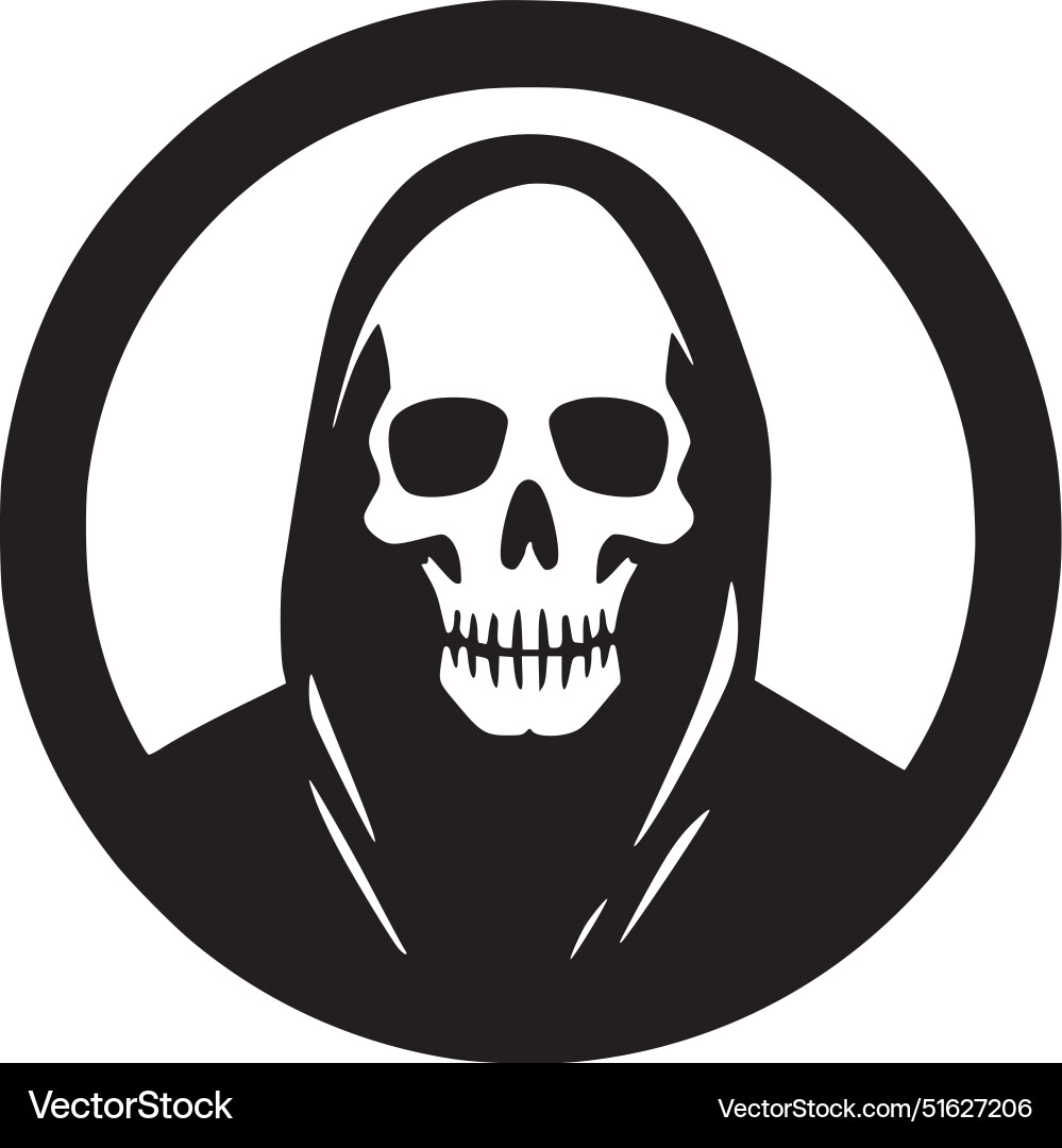 Death - black and white isolated icon Royalty Free Vector
