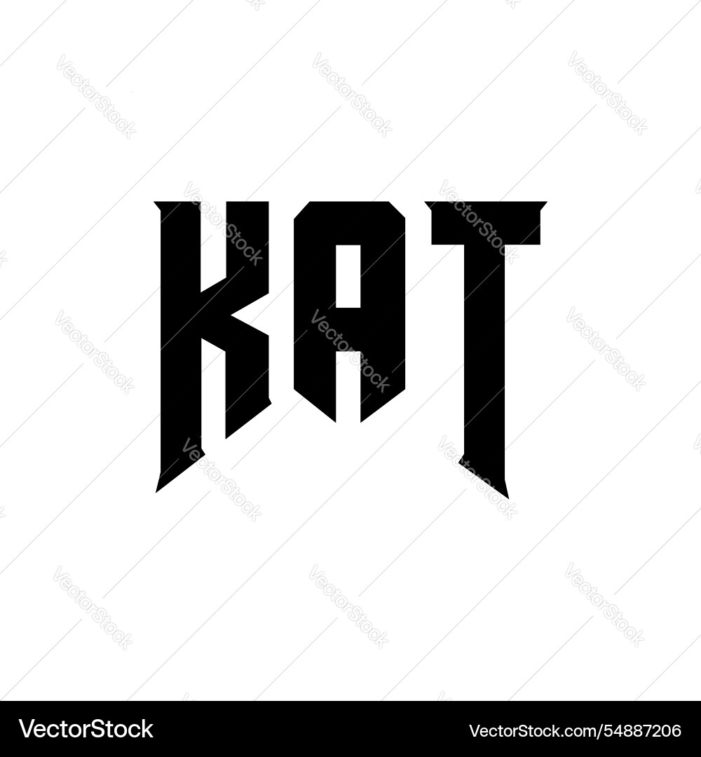 Kat letter logo design for technology company Vector Image