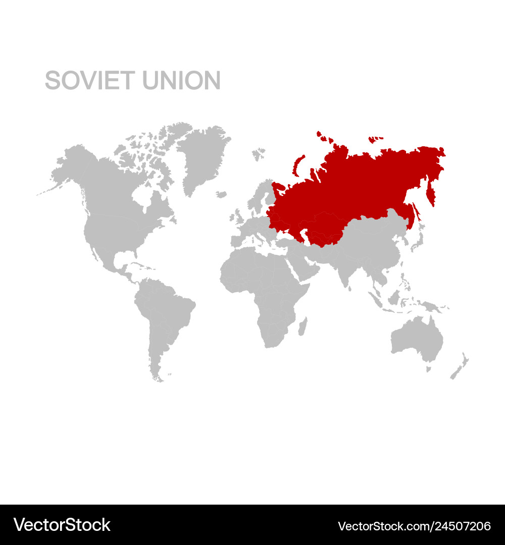 Map of the soviet union Royalty Free Vector Image