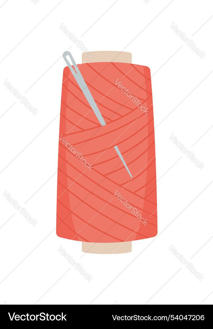 Thread needle and spool icon Royalty Free Vector Image