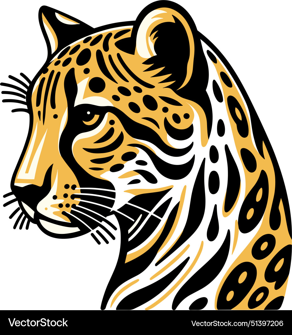 Tiger logo head standing Royalty Free Vector Image