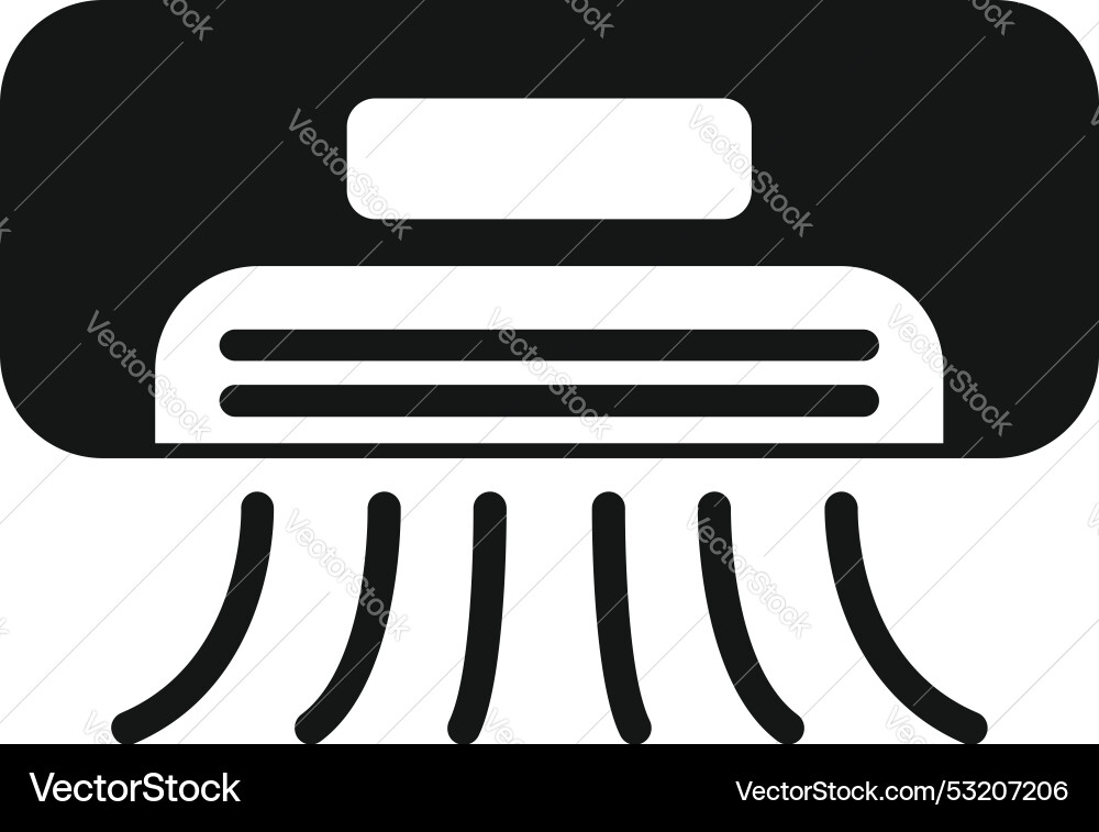 Wall mounted conditioner blowing cold air Vector Image