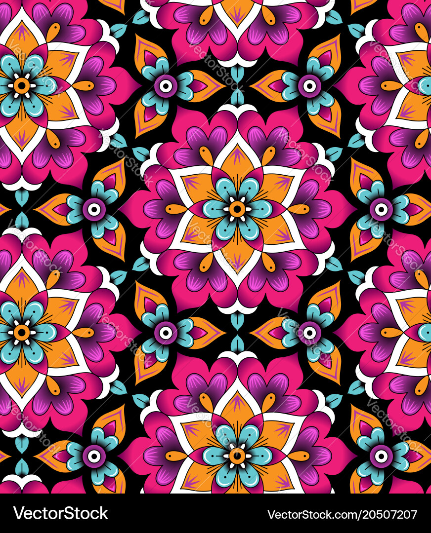 Marrakesh rosettes pattern Royalty Free Vector Image