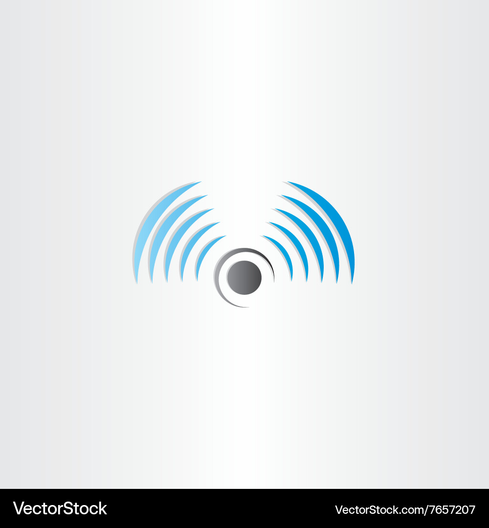 Radio waves logo icon Royalty Free Vector Image