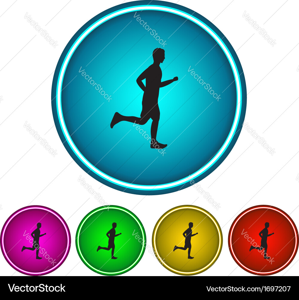 Running man icon Royalty Free Vector Image - VectorStock