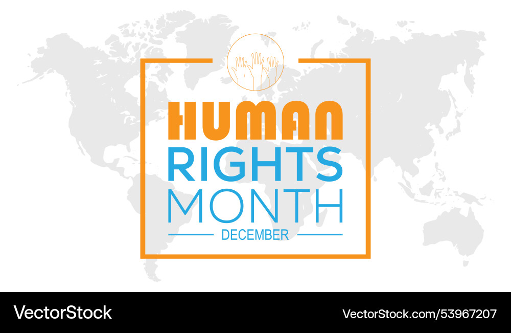 Universal human rights month Royalty Free Vector Image