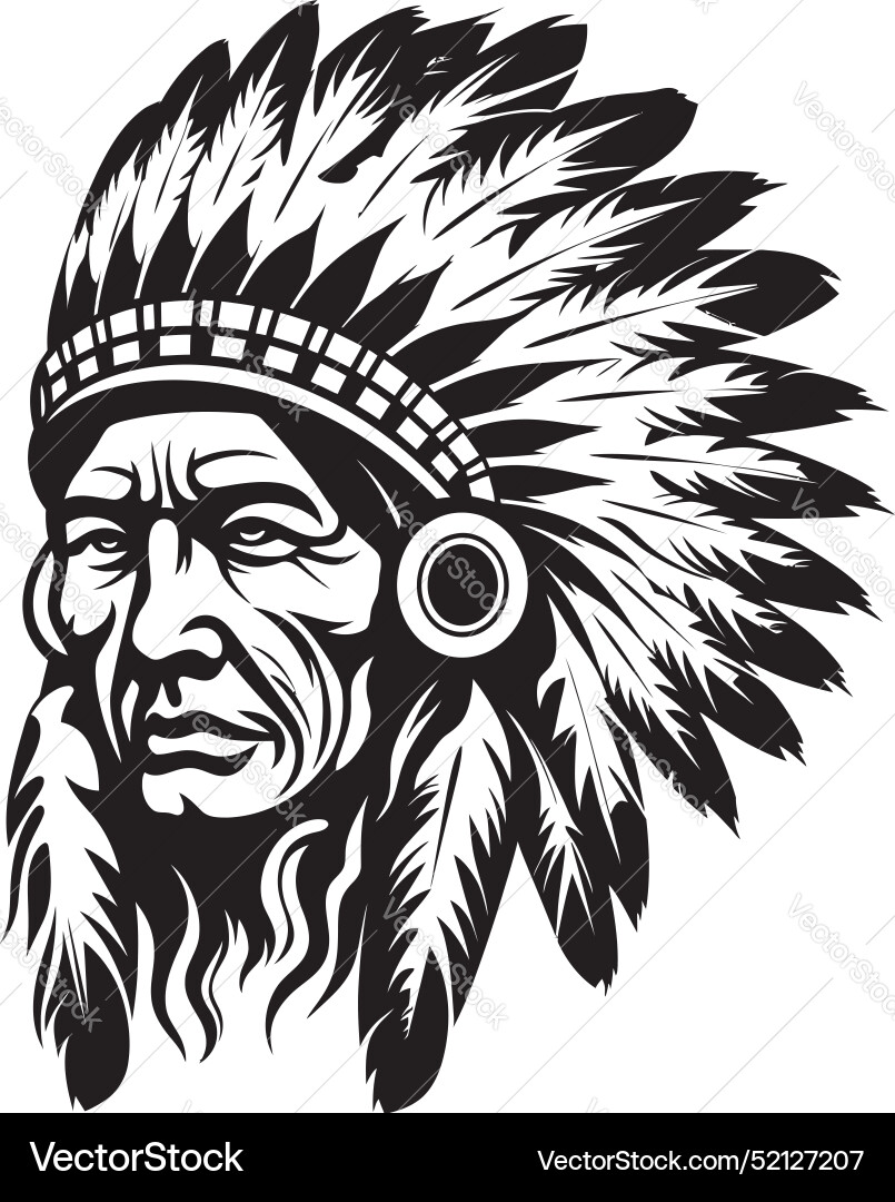 Warriors resolve apache face icon spirit Vector Image