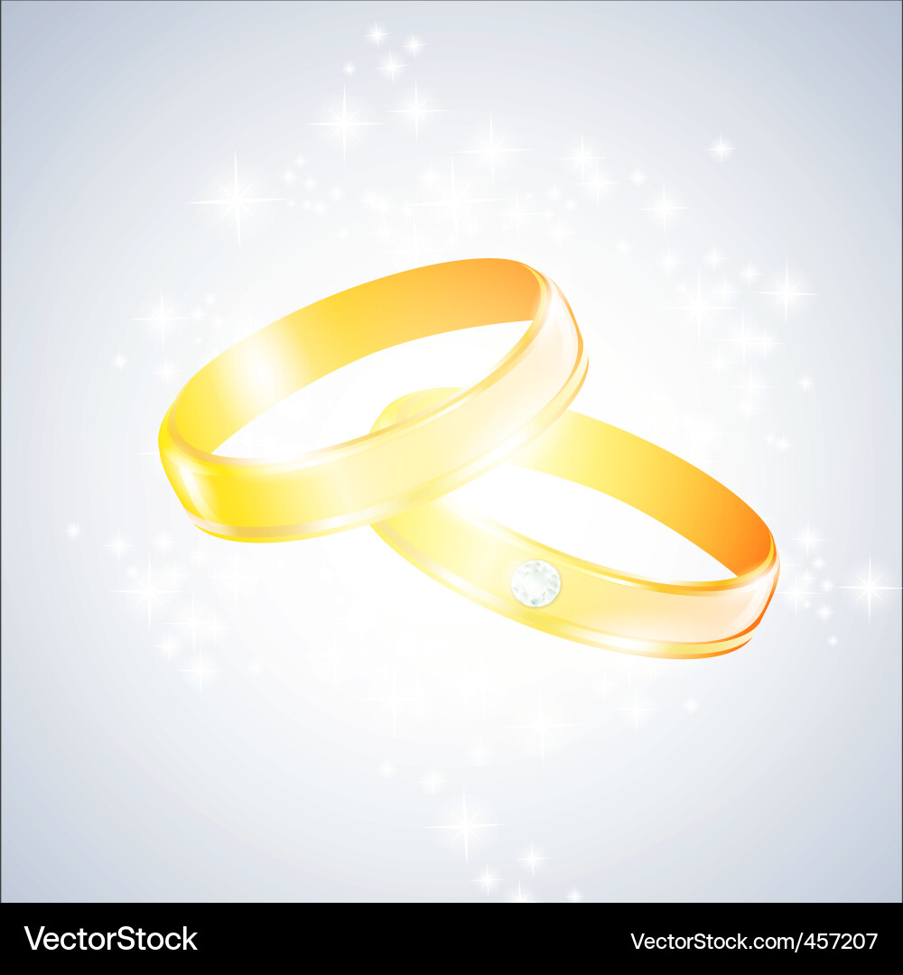 Wedding rings Royalty Free Vector Image - VectorStock