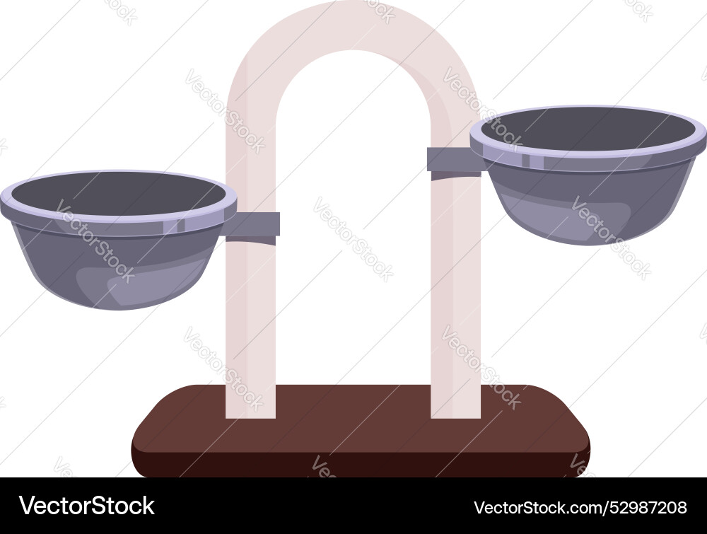 Balance scale comparing weight showing equilibrium
