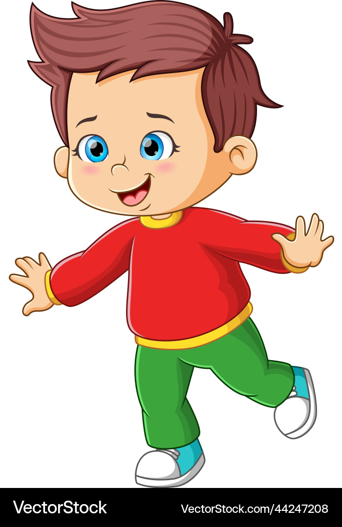 Boy Flying with Joy Royalty Free Vector Image - VectorStock