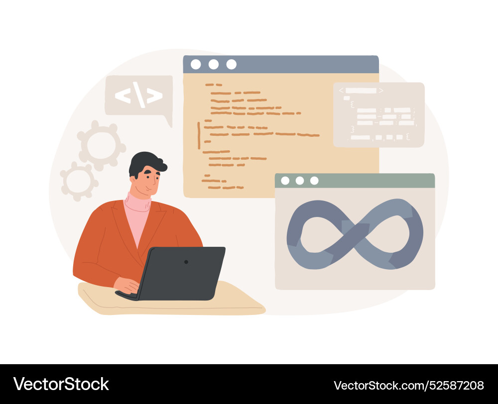 Collaborative framework isolated cartoon Vector Image
