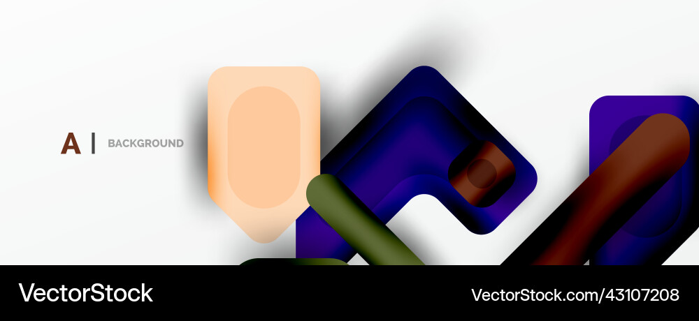 Colorful geometric shapes lines squares Royalty Free Vector