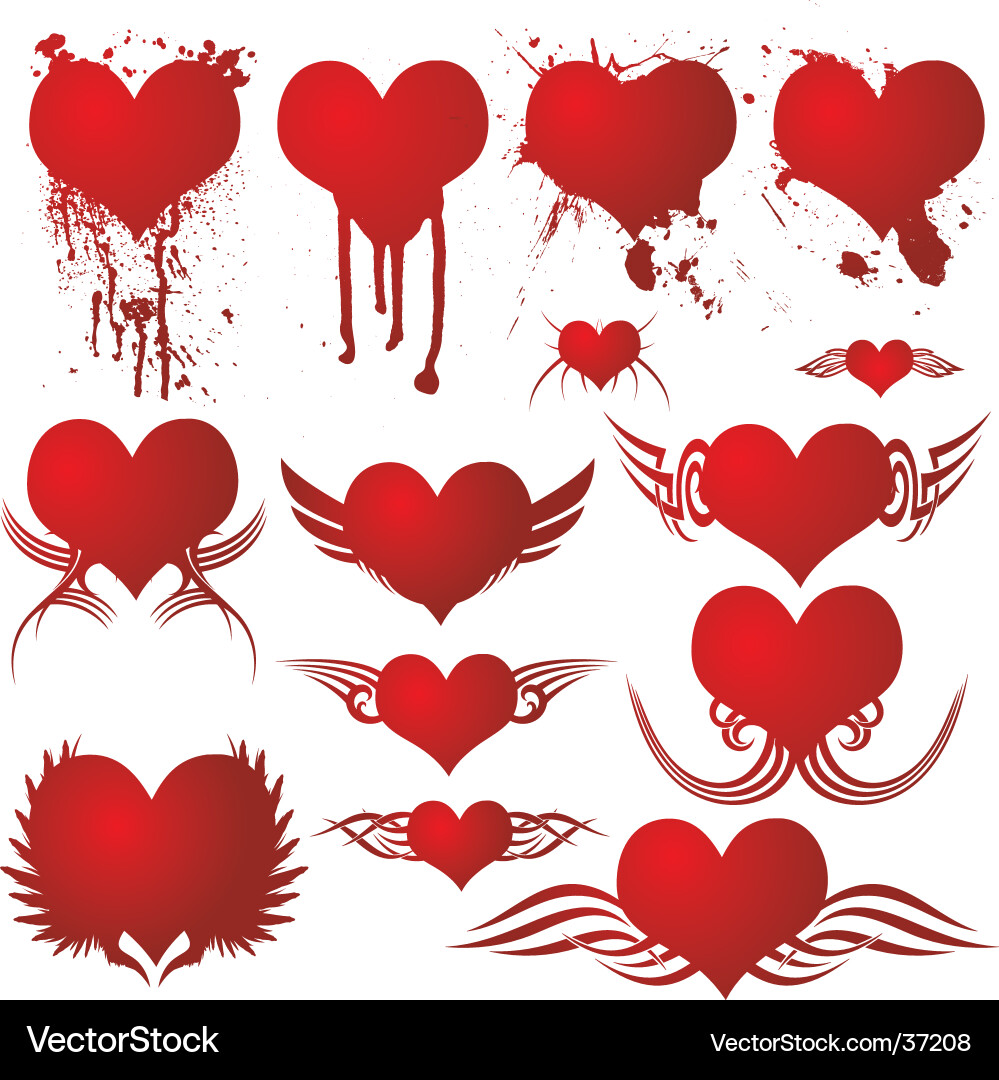 Heart gothic blood Royalty Free Vector Image - VectorStock
