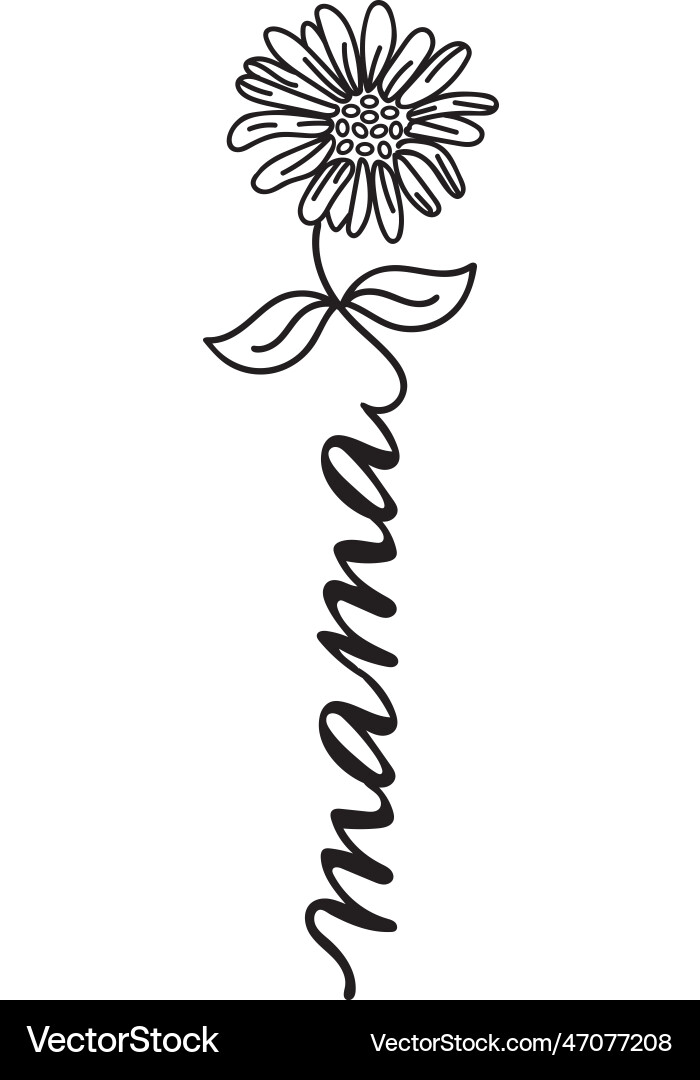 Mama flower Royalty Free Vector Image - VectorStock